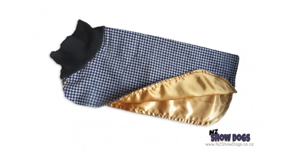 Denim Satin Lined Dog Show Coat - Small Dog or Puppy